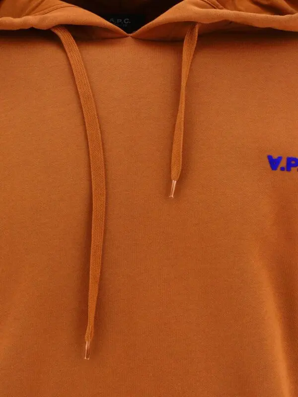 A.p.c. Vpc-print Cotton Hoodie - Orange