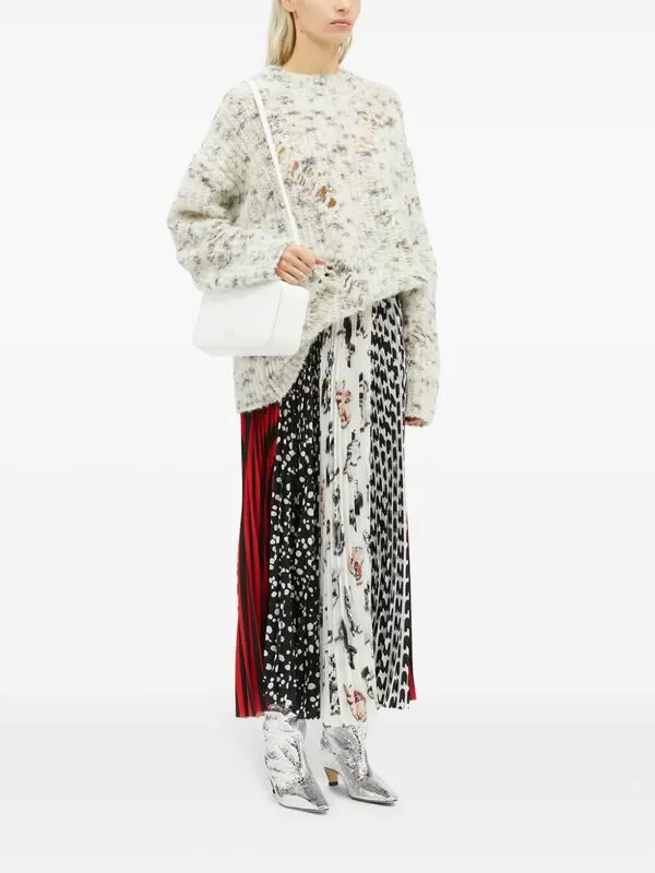 MSGM Patchwork-print Ankle-length Skirt