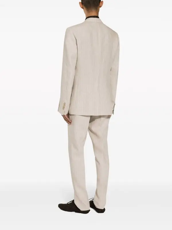 Dolce & Gabbana Tailored Linen Trousers - Neutrals