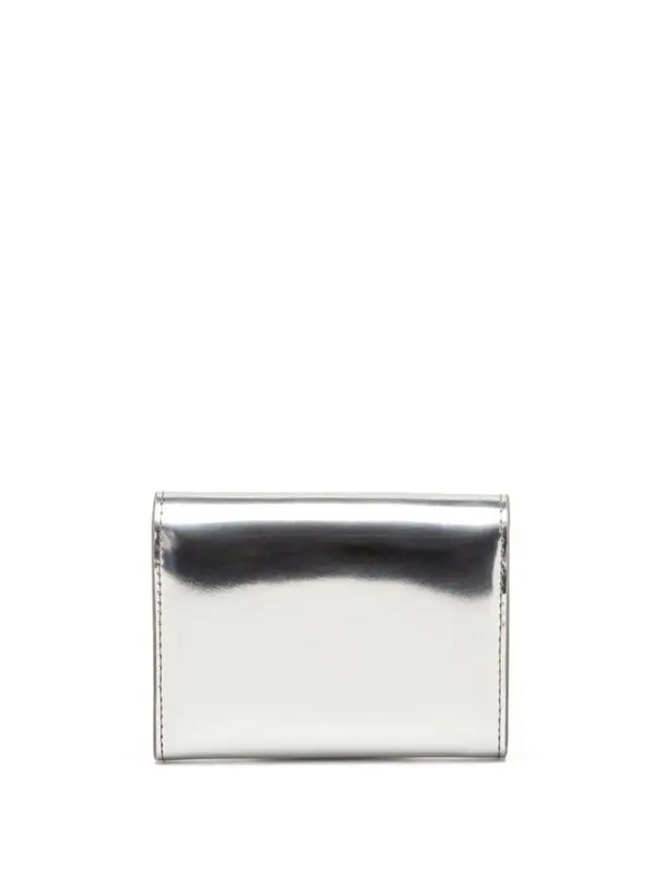 DIESEL® 1dr Metallic-effect Cardholder - Silver