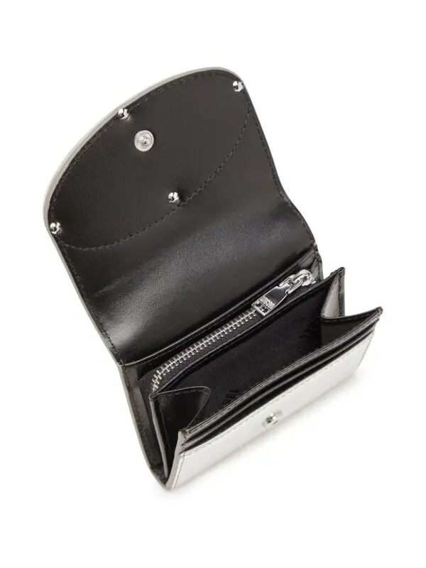 DIESEL® 1dr Metallic-effect Cardholder - Silver