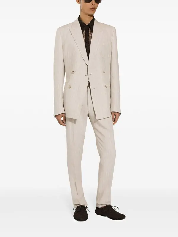 Dolce & Gabbana Pinstriped Linen Blazer