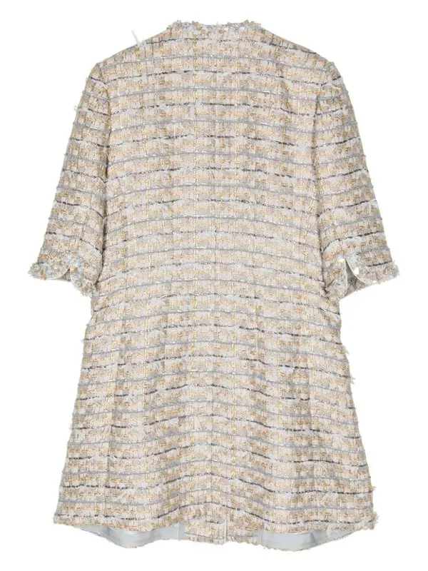 Shiatzy Chen Beaded-trim Tweed Coat