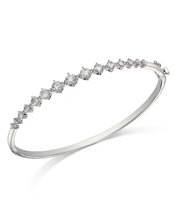 Bloomingdale'S Diamond Graduated Bangle Bracelet, 1.50 Tcw - White