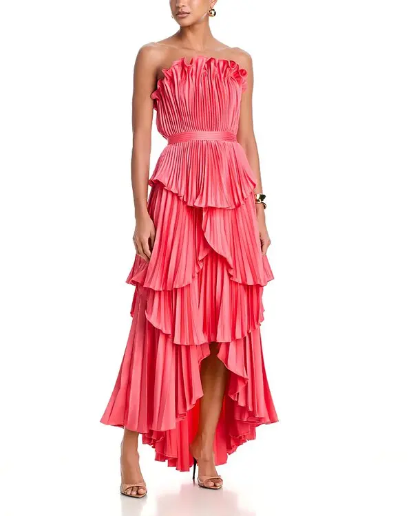 AMUR Janey Tiered Midi Dress