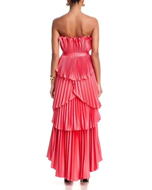AMUR Janey Tiered Midi Dress