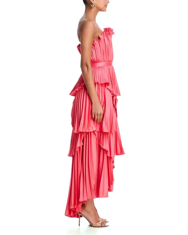 AMUR Janey Tiered Midi Dress