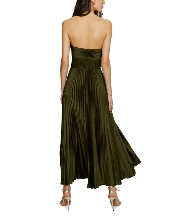 pleated strapless belle dress AMUR - Ruched Bustier Ankle Gown AMUR Belle Dress | Shopbop