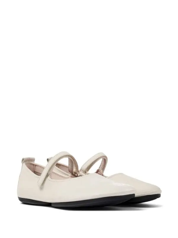 Camper Right Nina Leather Ballerinas - Neutrals
