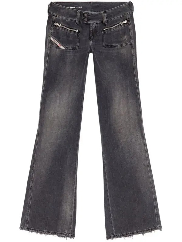 Diesel D-Hush Bootcut Jeans In Black - 50% Off | Editorialist