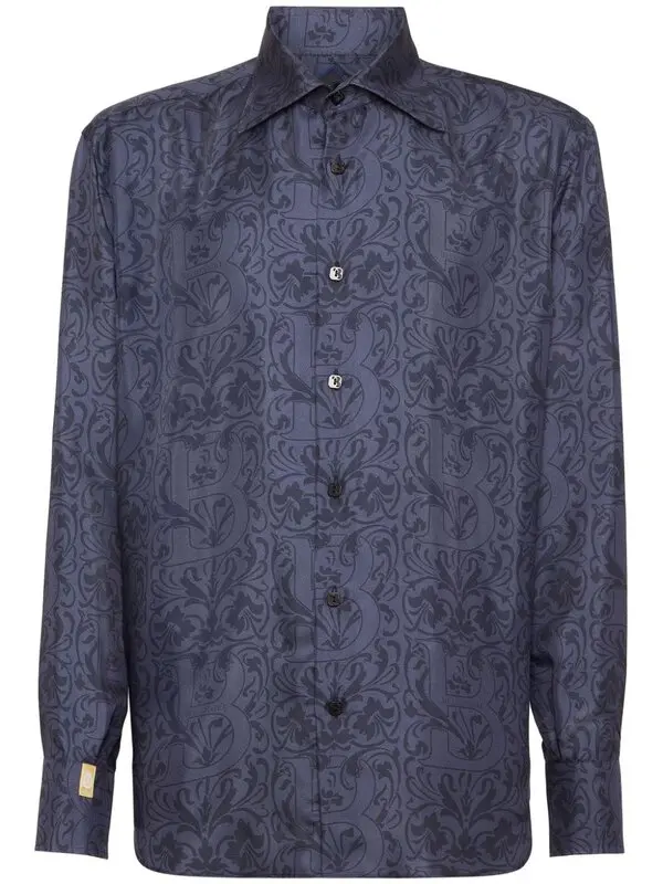 BILLIONAIRE Monogram Silk Shirt