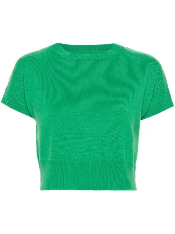 TEDDY CASHMERE Genova Crop Top - Green