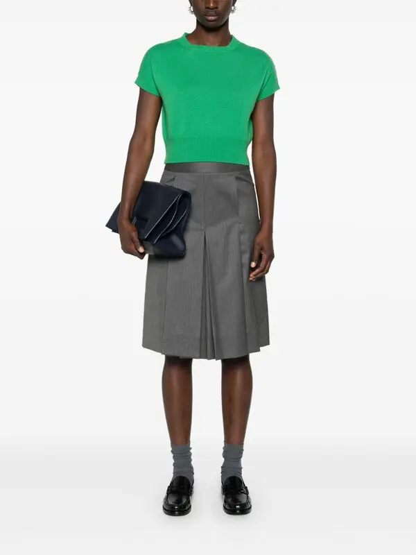 TEDDY CASHMERE Genova Crop Top - Green