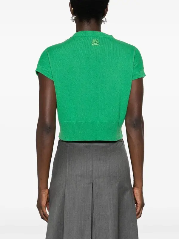 TEDDY CASHMERE Genova Crop Top - Green