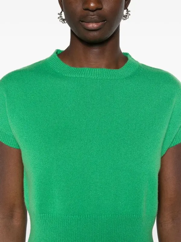 TEDDY CASHMERE Genova Crop Top - Green