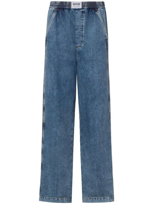 Moschino High-rise Wide-leg Jeans
