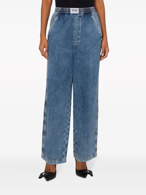 Moschino High-rise Wide-leg Jeans