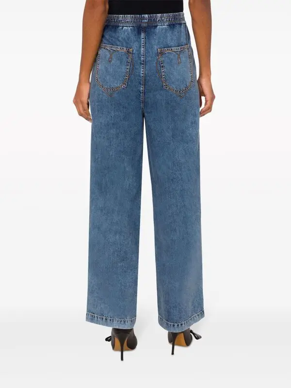 Moschino High-rise Wide-leg Jeans