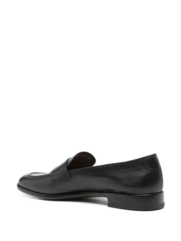 Fratelli Rossetti Almond-toe Leather Loafers - Black