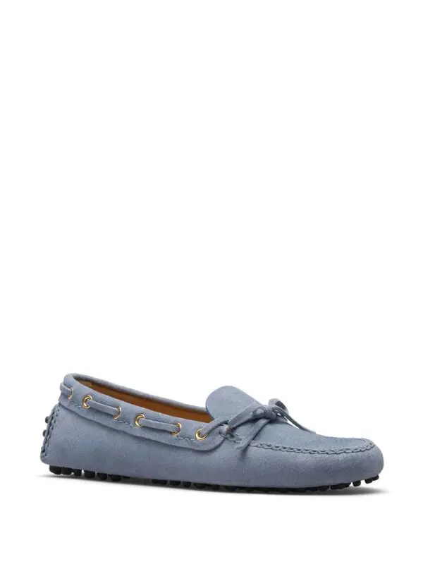 Car Shoe Suede Driving Shoes - Blue
