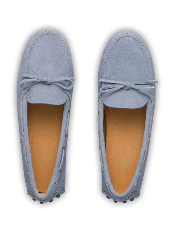 Car Shoe Suede Driving Shoes - Blue