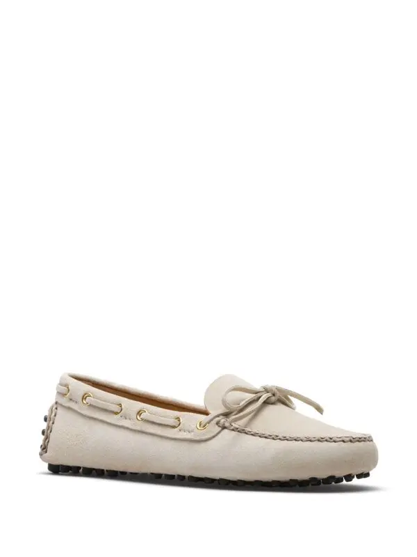 Car Shoe Suede Driving Shoes - Neutrals