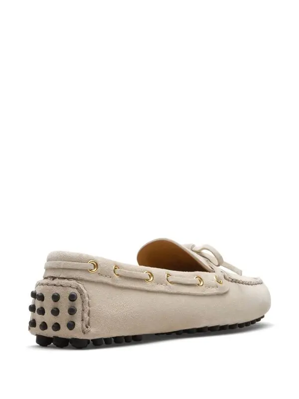 Car Shoe Suede Driving Shoes - Neutrals