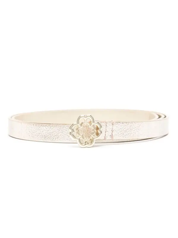 Maje Clover Leather Belt - Gold