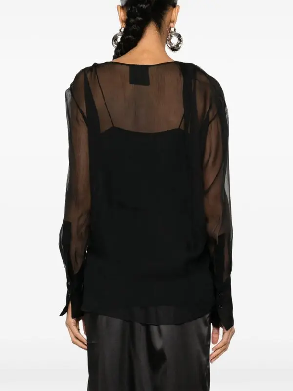 Givenchy Long-sleeve Wrap Blouse