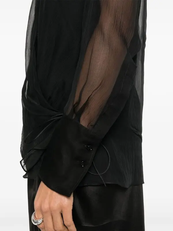 Givenchy Long-sleeve Wrap Blouse