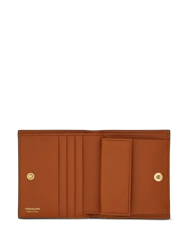 FERRAGAMO Logo-stamp Leather Wallet - Black