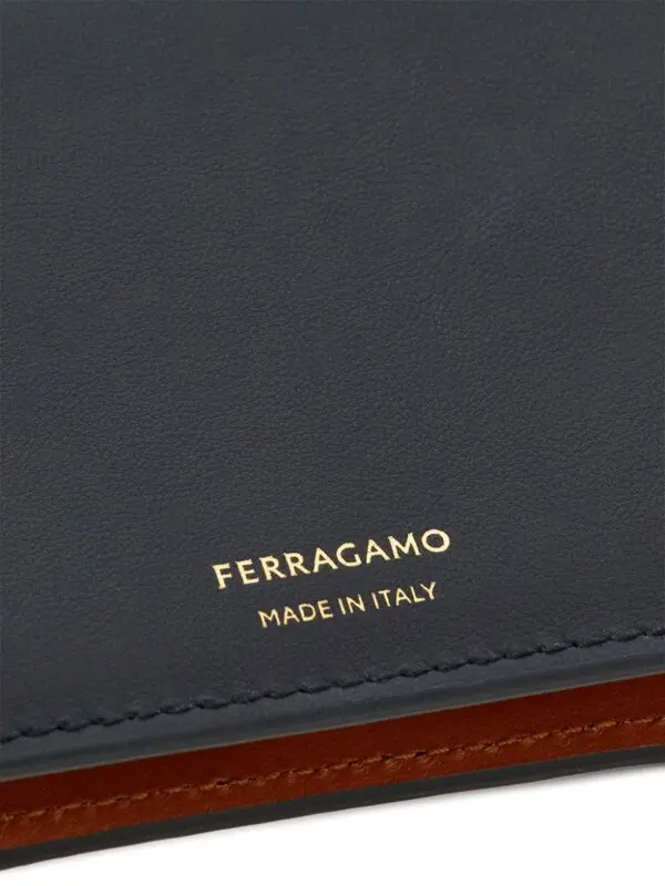 FERRAGAMO Logo-stamp Leather Wallet - Black