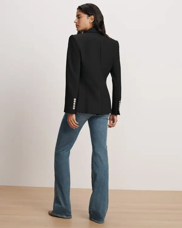 Veronica Beard Miller Dickey Jacket Black Gold - Black/silver