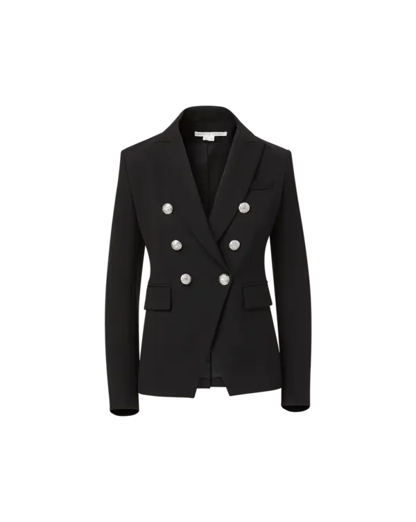 Veronica Beard Miller Dickey Jacket Black Gold - Black/silver