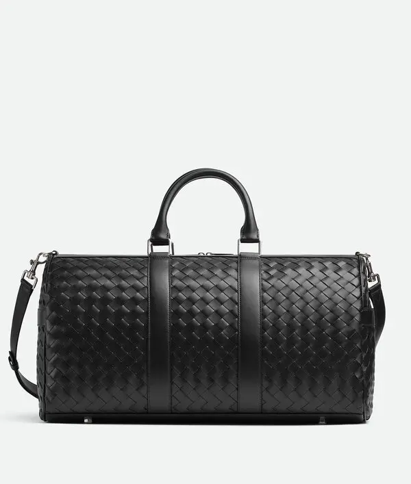 BOTTEGA  VENETA Intrecciato Duffle Bag - Black