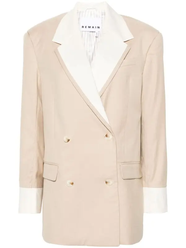 Remain Birger Christensen Two-tone Double-breasted Blazer
