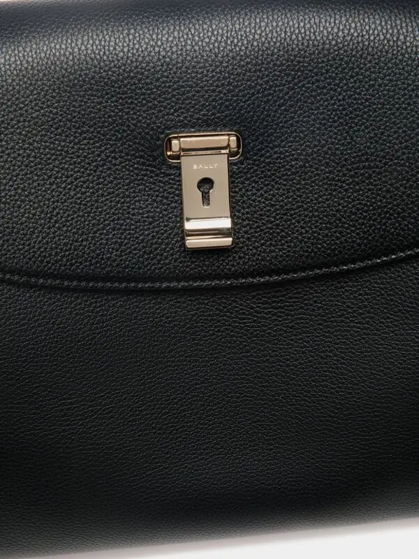 Bally Lock Me Leather Tote - Black