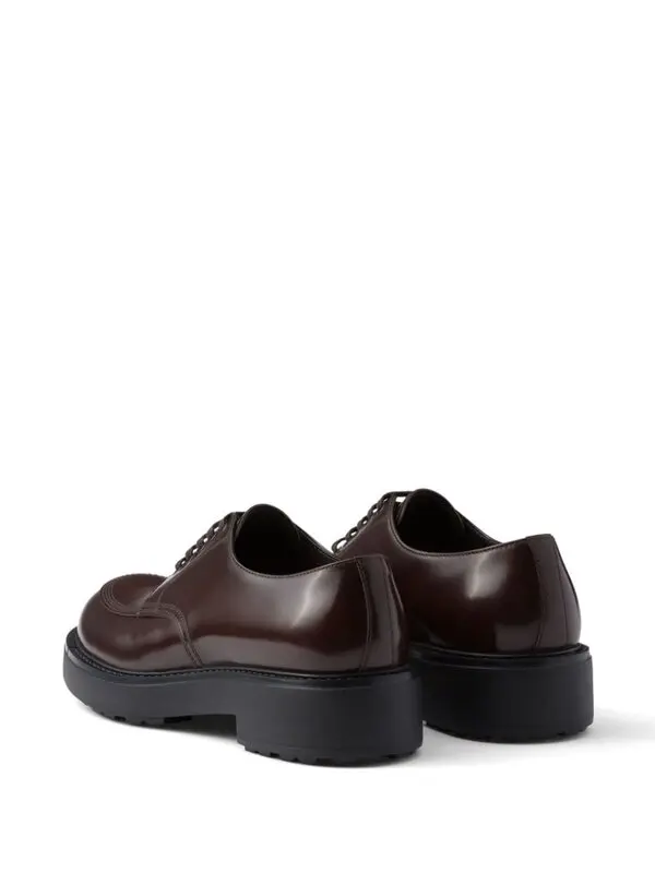 Prada Brushed Leather Derby Shoes