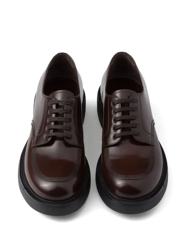 Prada Brushed Leather Derby Shoes