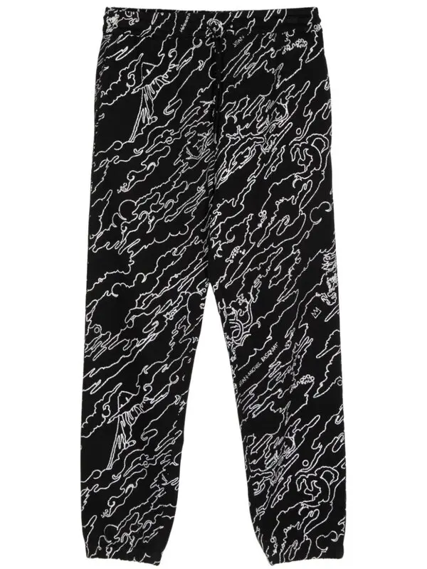 MAHARISHI Maha Basquiat Tapered-leg Track Pants - Black