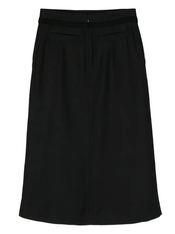 Shiatzy Chen Panelled Midi Skirt - Black