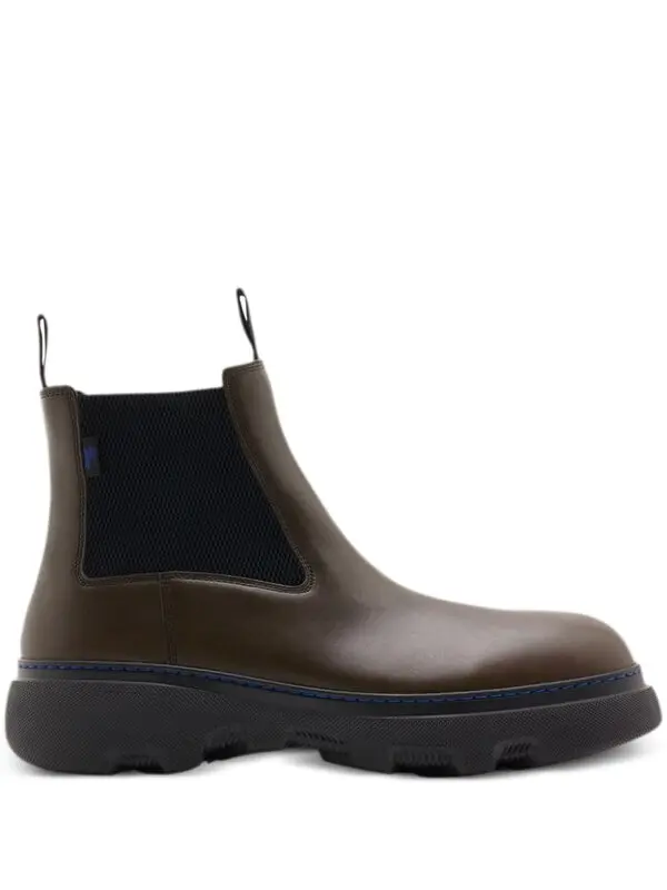 Burberry Panelled Leather Ankle Boots
