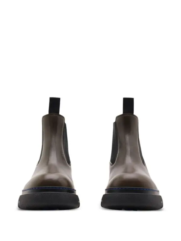 Burberry Panelled Leather Ankle Boots