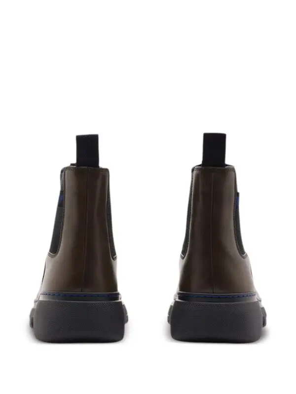 Burberry Panelled Leather Ankle Boots