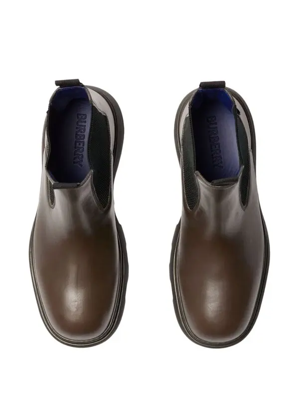 Burberry Panelled Leather Ankle Boots