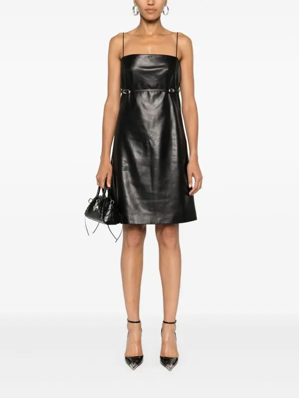 Givenchy Belted Leather Mini Dress