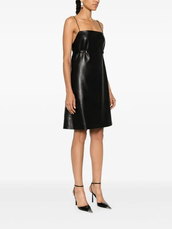 Givenchy Belted Leather Mini Dress