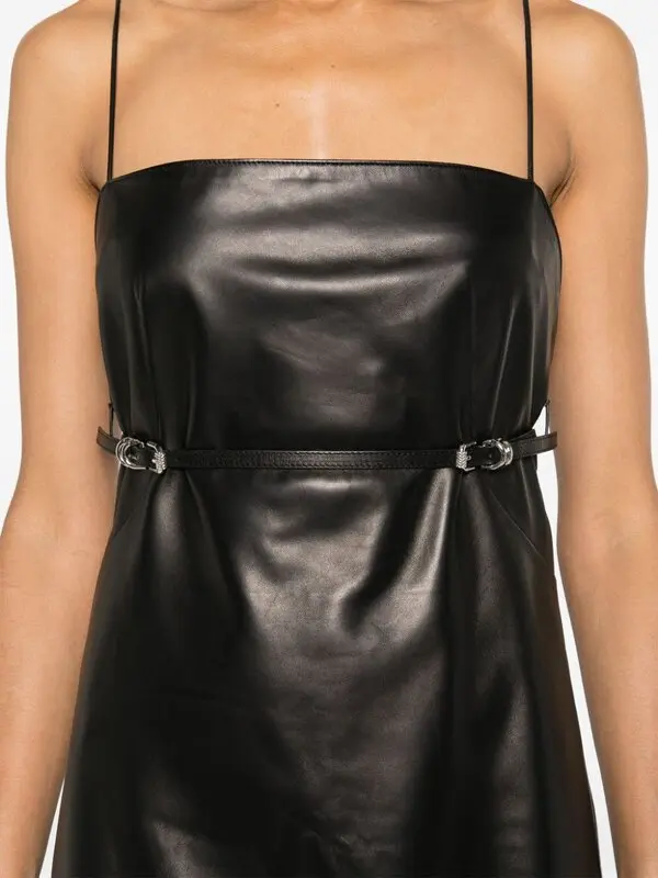 Givenchy Belted Leather Mini Dress