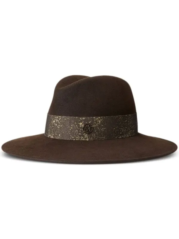 MAISON MICHEL Zango Fedora Hat - Brown