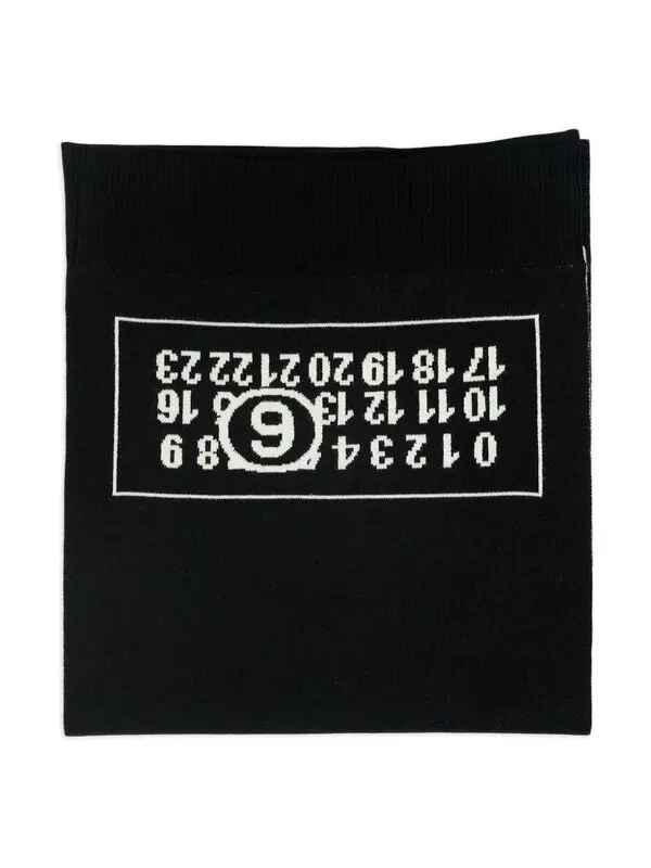 MAISON MARGIELA Logo-print Wool-blend Scarf